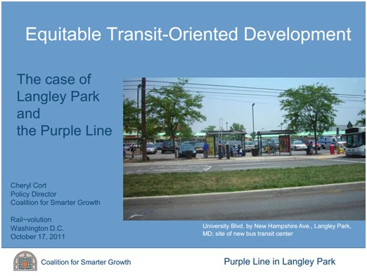 Equitable Transit-Oriented Development: The Case of Langley Park and the Purple Line - Coalition ...